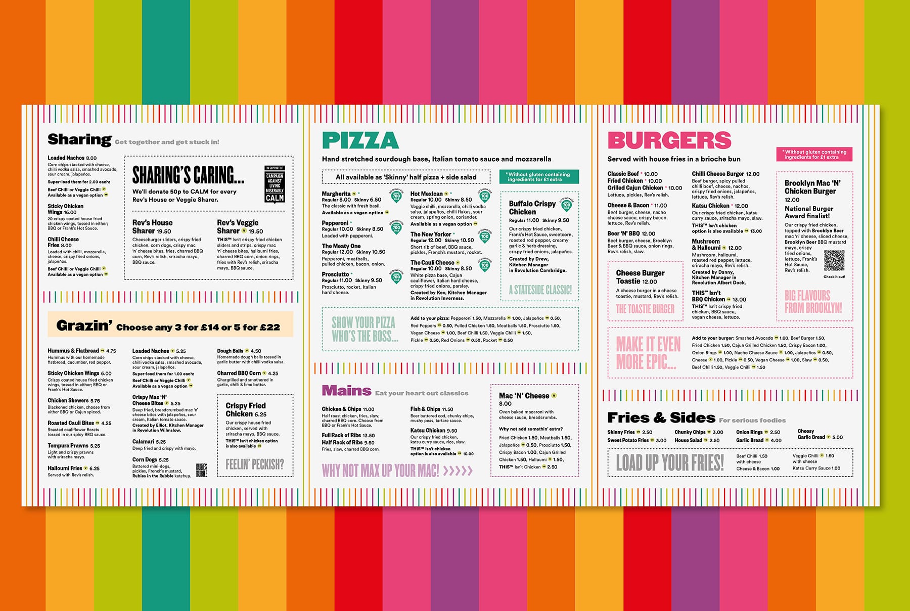 Food Menu Campaign | Revolution Bars | Eat With Your Eyes™